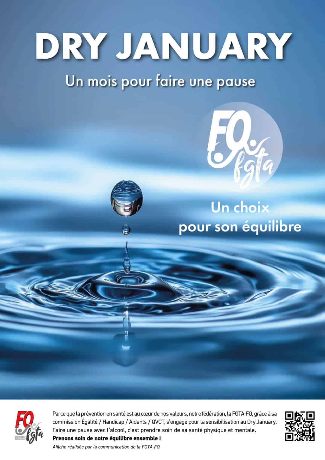 Une nouvelle affiche pour le Dry January - FGTA FO